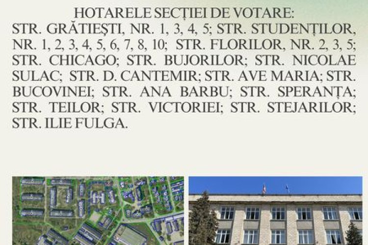 În contextul Alegerilor Generale Locale din 05 noiembrie 2023, Primăria ...